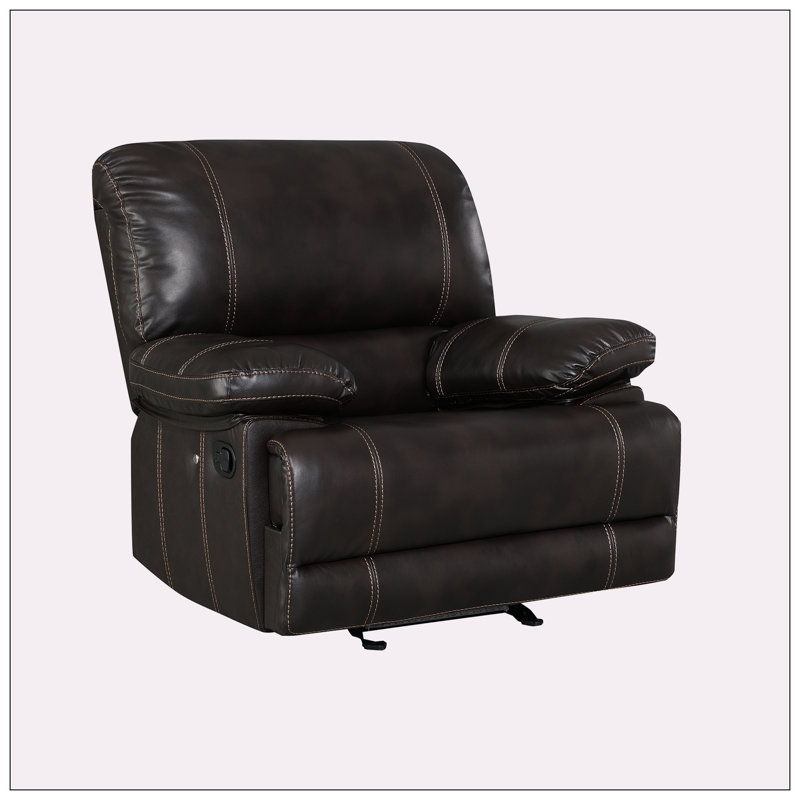 Orren Ellis Demarion Faux Leather Recliner Wayfair